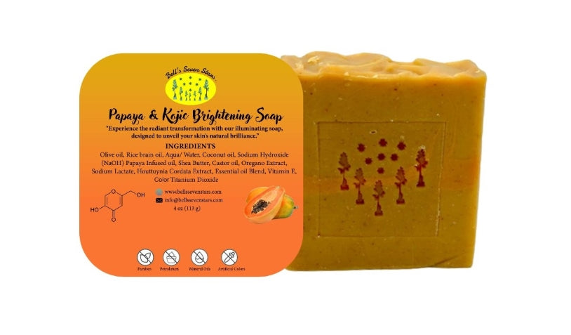 Papaya & Kojic Acid Brightening Soap – Bell's Seven Stars INC.